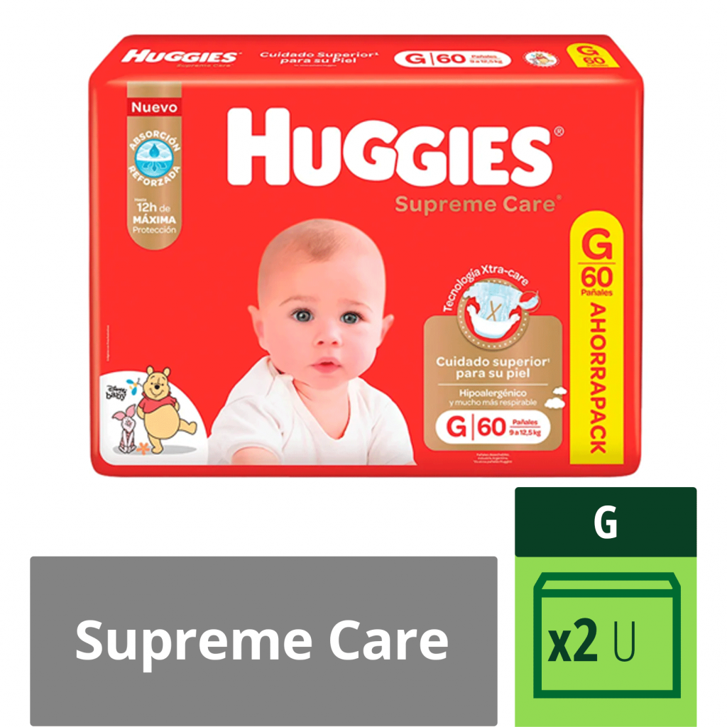 Pañales Huggies Supreme Care XXXG X 48 Unidades - Mayorista El Cóndor