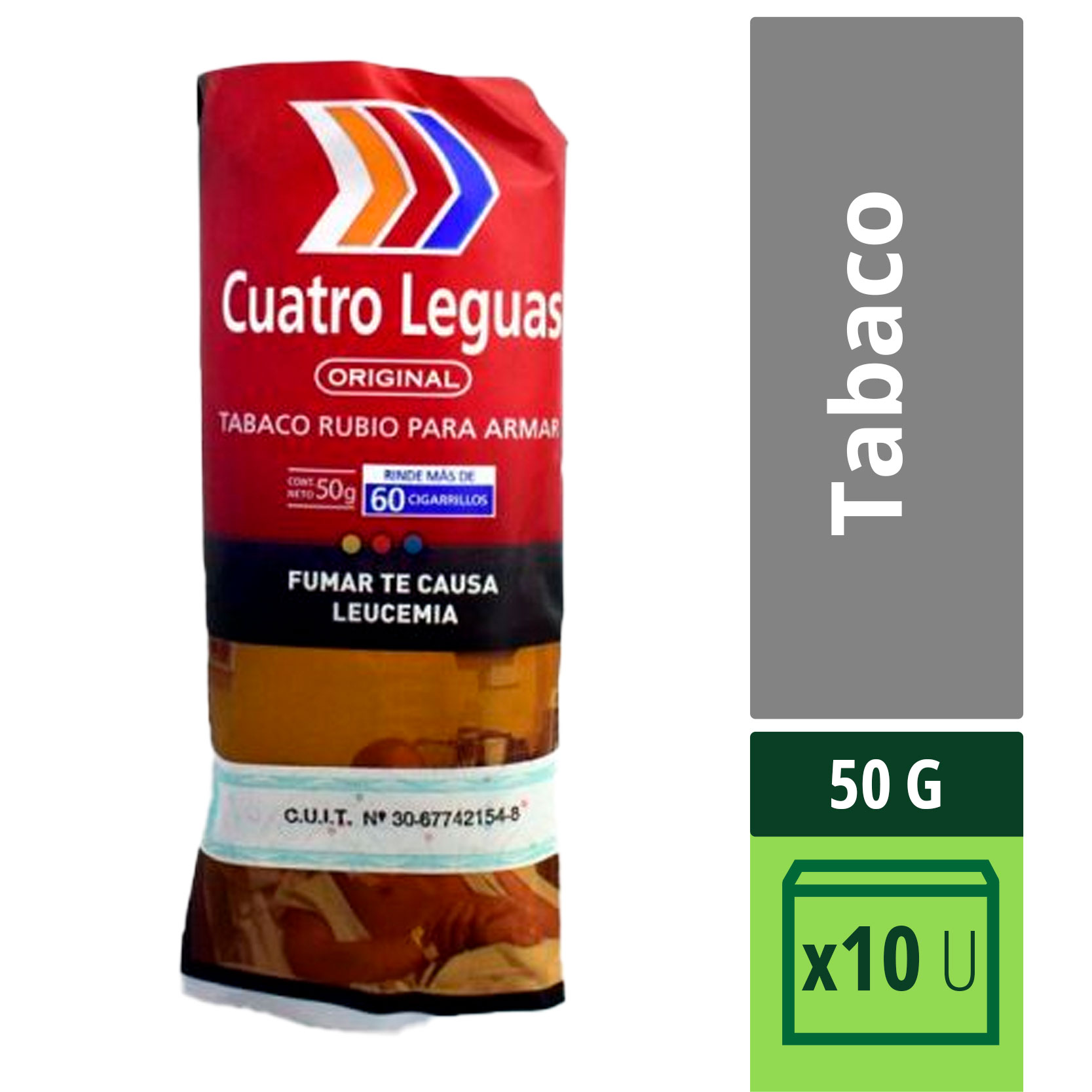 Tabaco 4 Leguas Rubio X 50 G - Mayorista El Cóndor