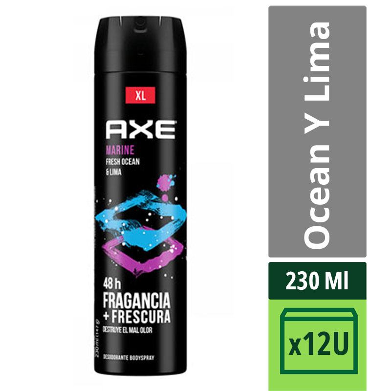 Desodorante Axe Marine Ocean y Lima X 230 Ml - Mayorista El Cóndor