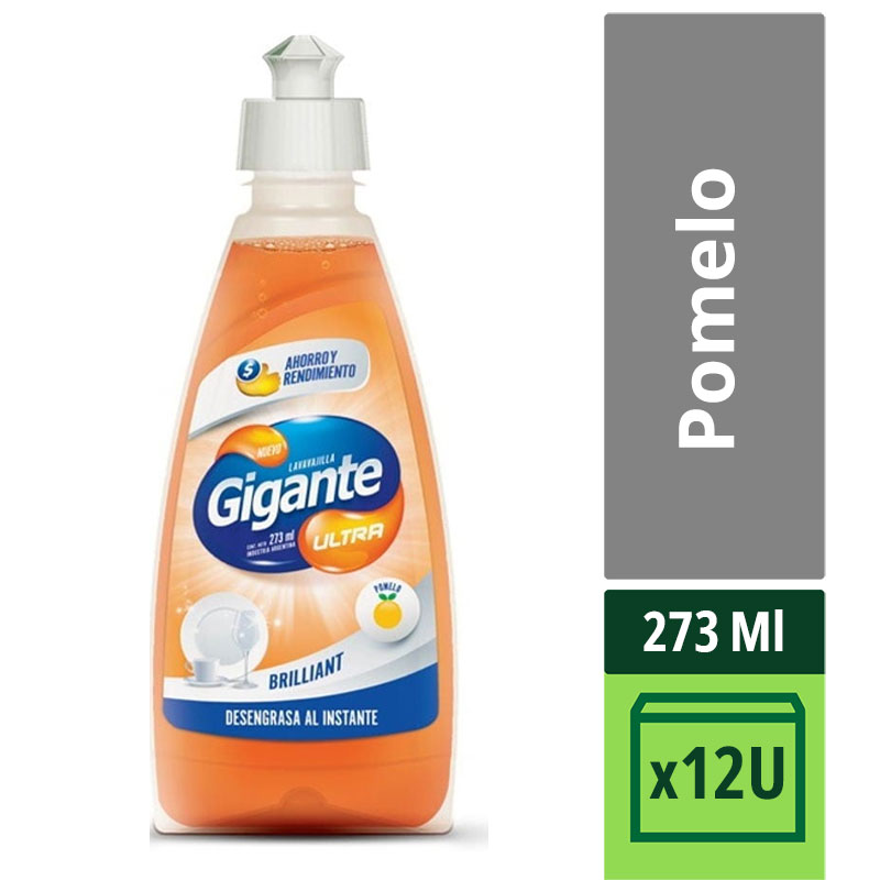 Detergente Gigante Ultra Pomelo X 273 Ml - Mayorista El Cóndor