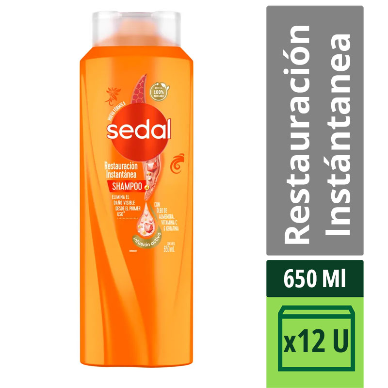 Shampoo Sedal Restauración Instantánea X 650 Ml - Mayorista El Cóndor