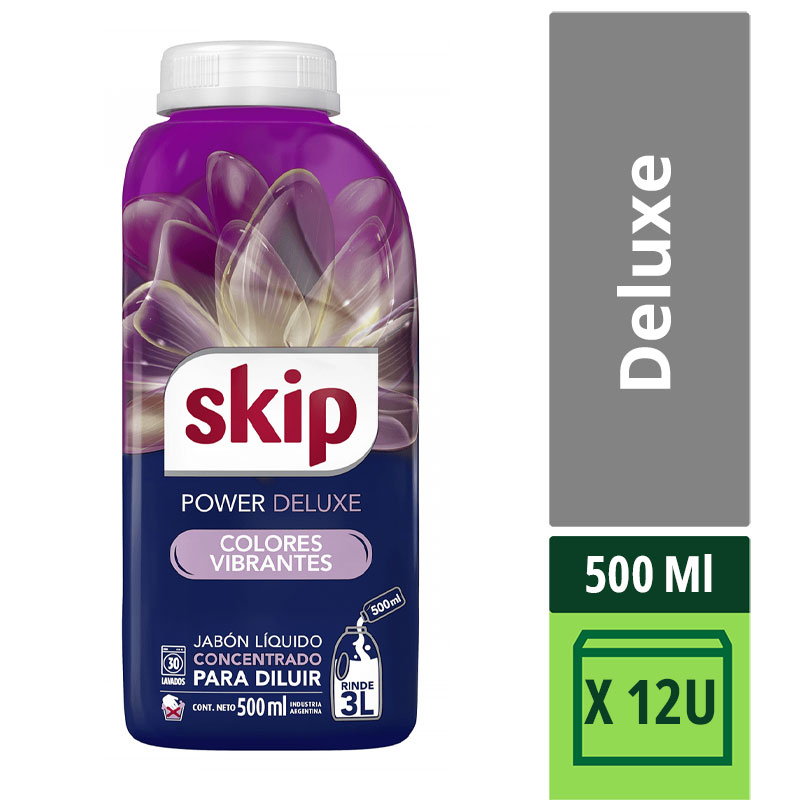 Jabón Líquido Skip Para Diluir Power Deluxe Botella X 500 Ml ...
