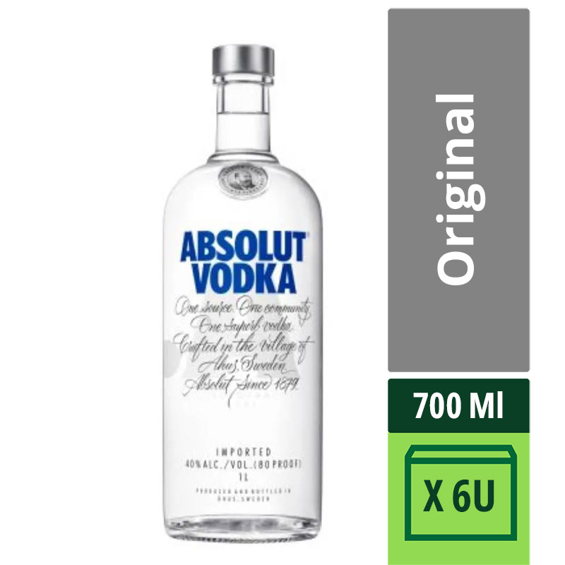 Vodka Absolut Clásico X 700 Ml - Mayorista El Cóndor