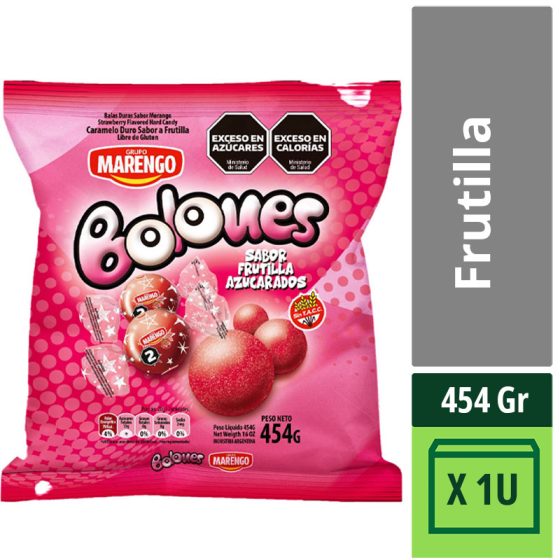 Caramelo Marengo Bolones Frutilla Azucarados X 454 Gr - Mayorista El Cóndor