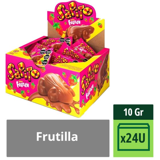 Chocolate Sapito Relleno Frutilla X 10 Gr - Mayorista El Cóndor