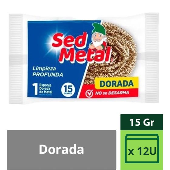 Esponja Sed Metal Dorada X 15 Gr - Mayorista El Cóndor